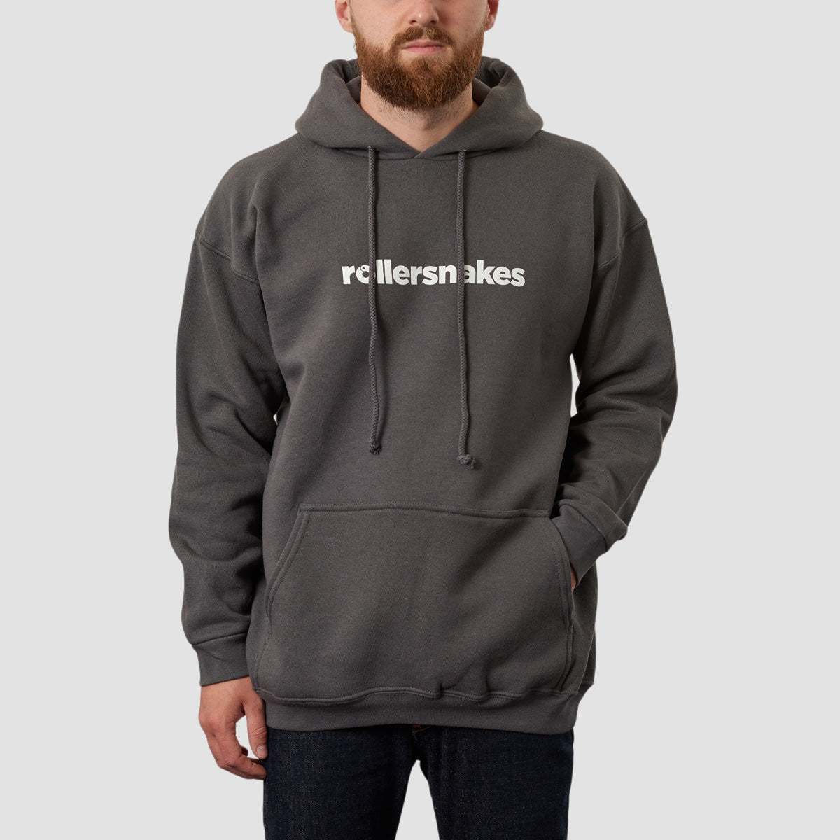 Rollersnakes WordMark Pullover Hoodie Charcoal