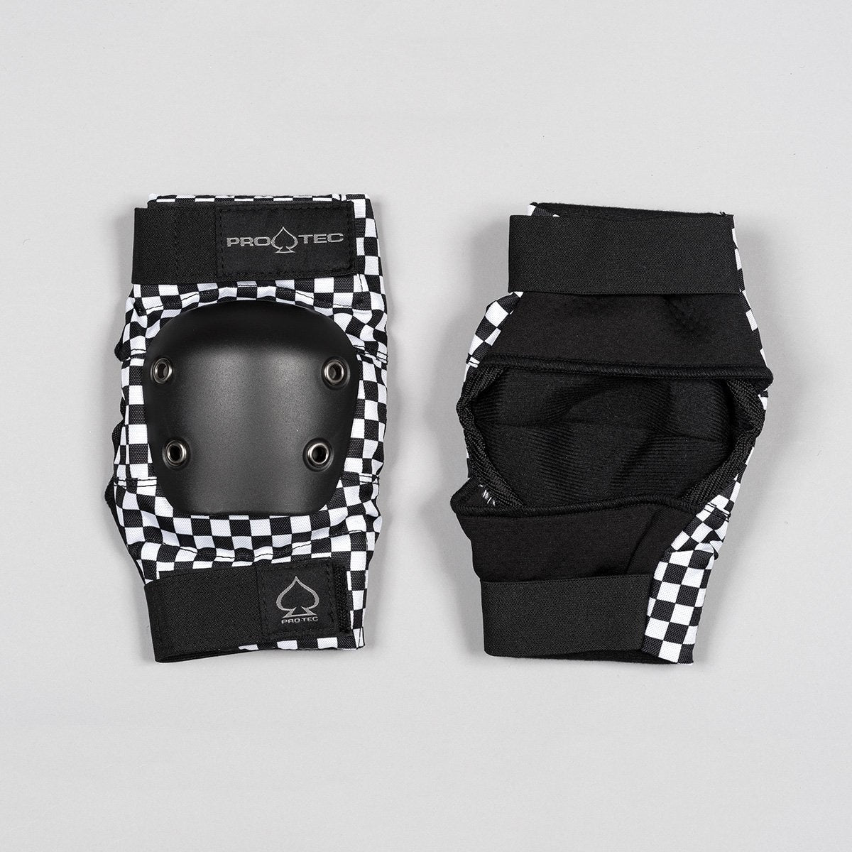 Protec Street Elbow Pads Checker Black/White - rollersnakes.co.uk