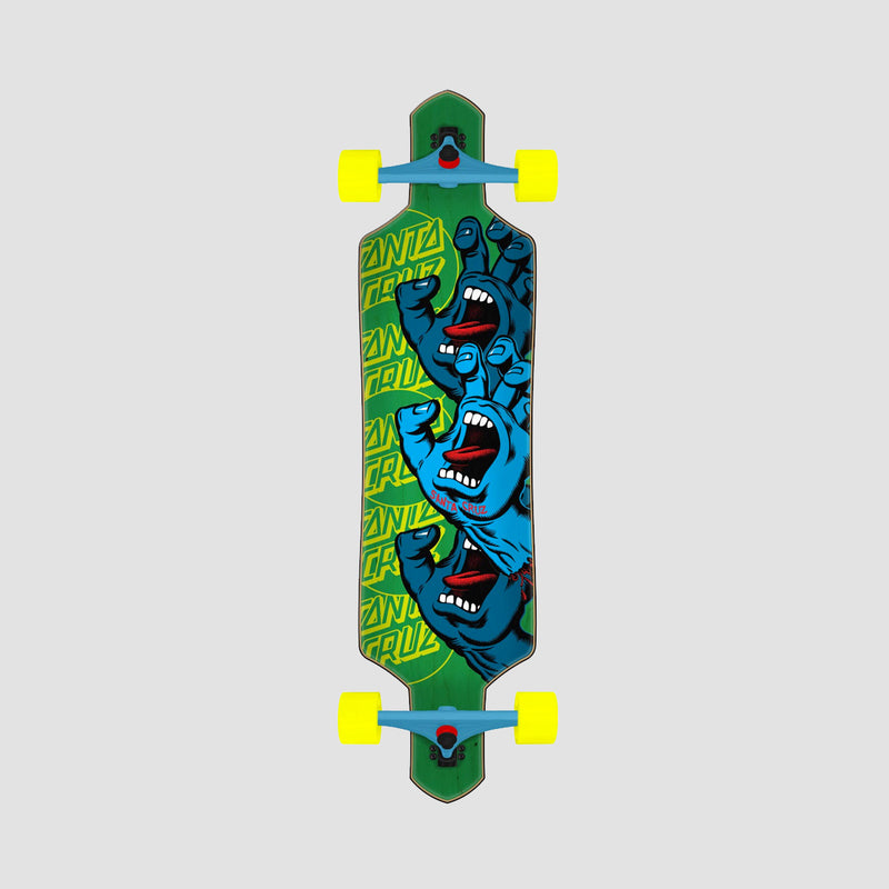 Santa Cruz Screaming Hand Stack Drop Thru Longboard Multi - 36 ...